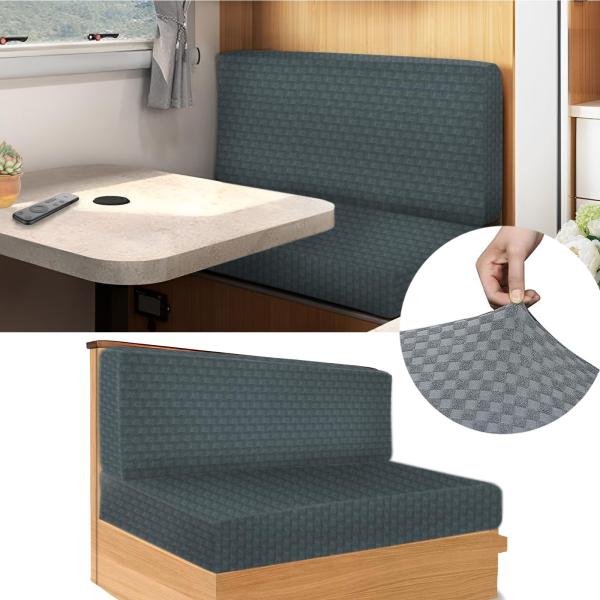 商品名: RV Dinette クッションカバー 伸縮性があり丈夫 キャンピングカー用シートクッション スリップカバー RVキャンピングカーベンチに最適 (背もたれカバー1枚&amp;ベンチカバー1枚) カウチ/ソファ/ダイネットクッション...