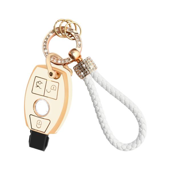 商品名: Alozbpo キーフォブカバー Merce対応 ソフトTPUキーケースシェル Merce Ben C E S M CLS CLK Gクラス スマートキーホルダー Alozbpo Key Fob Cover Compatible ...