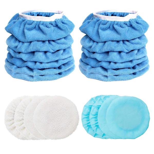 商品名:  Kewucn 20 PCS Car Buffer Polishing Pads, Fibre Plush Non-Woven Polishing &amp; Waxing Set, 5-6 Inches Auto Waxer W...
