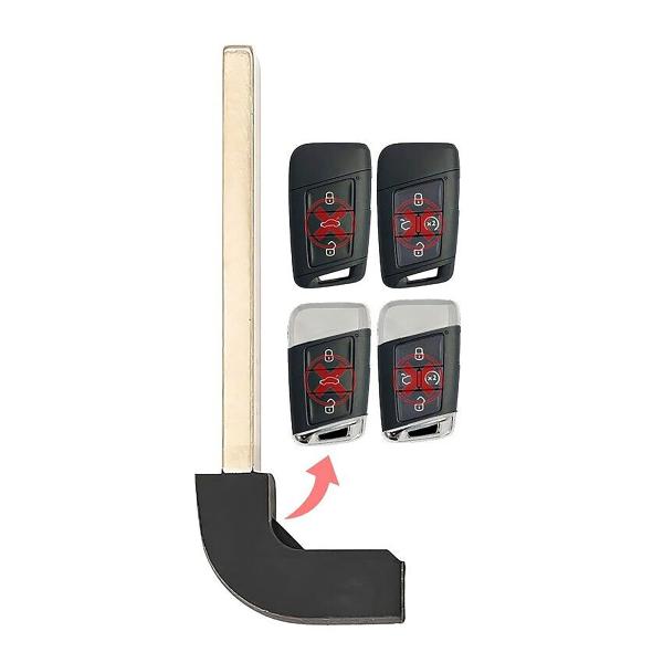 商品名:  1x New Replacement Key Fob Remote Uncut Insert Blade Compatible with &amp; Fit for Volkswagen - MPN KR5FS14-T-05ブラ...