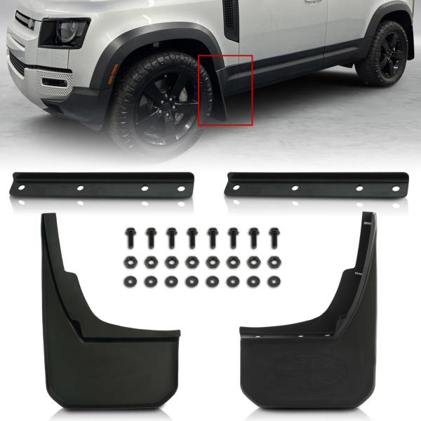 商品名:  KARPAL 1 Pair Front Classic Mudflaps Splash Guards Mud Guard Set Fit for 2020 Land Rover Defender 90 110 VPLEP0387...