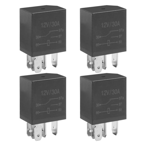 商品名: RACOONA カーリレー 車用ヘビーデューティーリレースイッチ 多目的自動車用リレー 自動交換アクセサリー 防水 12V 30A 標準リレー 車のテールライト エンジンコンパートメントなどに (5ピン) RACOONA Car ...