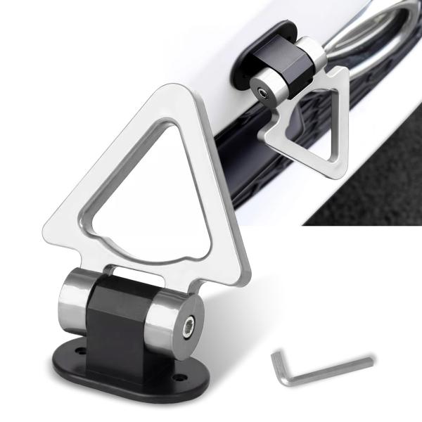 商品名:  Sodcay 1 PC Car Self Adhesive Tow Hitch, 4.72" x 3.54" ABS Durable Triangular Trailer Pull Ring, Creative Personal...