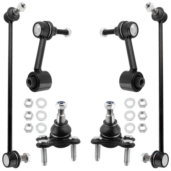 商品名: WEDOAUTO サスペンションキット WDEM600340002-6用 WEDOAUTO 6Pc Front &amp; Rear Stabilizer Bar Link Sway Bar Link + Lower Ball J...