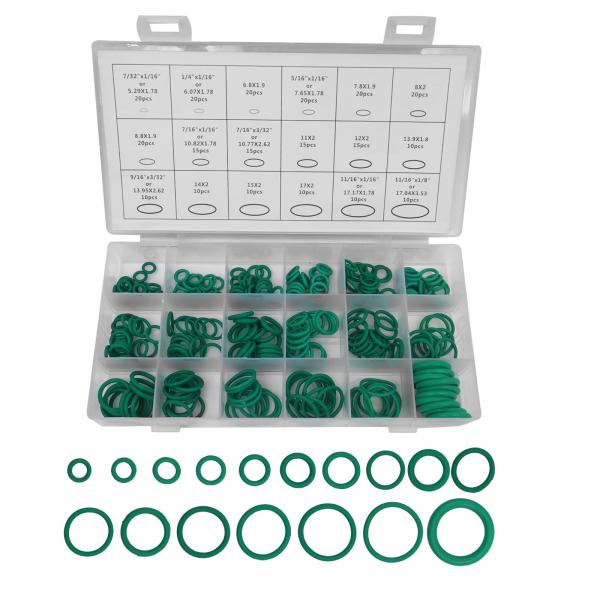 商品名: カーエアコン AC Oリングキット シーリングORings ガスケット詰め合わせセット 270個 シールガスケットワッシャー A/C プロフェッショナル 配管 自動車ゴムワッシャーリング Car Air Conditioning ...