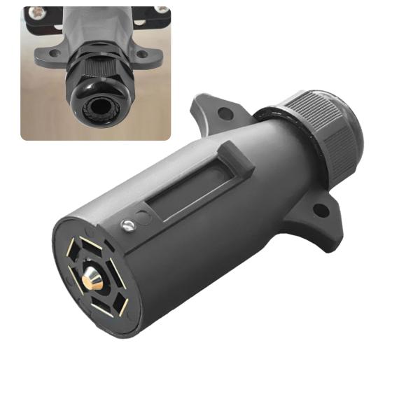 商品名: QODOLSI RV7ピントレーラープラグ IP68防水シール付き 取り外し可能 7ウェイラウンドRVスタイルトレーラーサイドコネクター 7ポイントトレーラー配線プラグ ユニバーサルヘビーデューティーRVトレーラーアクセサリー Q...