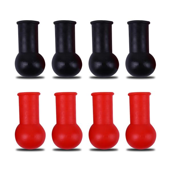 商品名: Hawyet 8個 自動車用パワーターミナルカバー ゴムパイプケーブルラグ保護カバー 自動車システム 絶縁保護アクセサリー ほとんどの車に対応 船 (ブラック&amp;レッド) Hawyet 8 PCS Automotive Po...