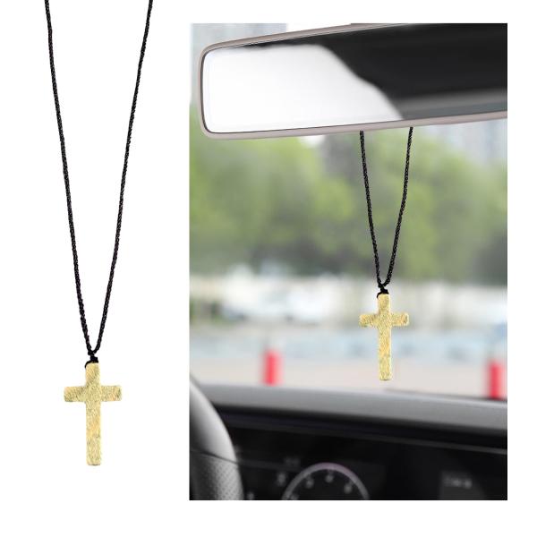 商品名: Ziciner 天然木製クロスペンダントネックレス 調節可能な手作り木製カーバックミラーペンダント ユニバーサル車両バックミラーデコレーション 男女兼用 (スタンダード、グリーン) Ziciner Natural Wooden C...