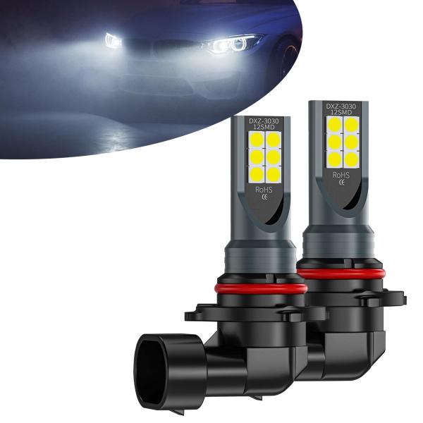 商品名:  GKmow 2 PCS 9006 Car Fog Light Bulb, 3030 12SMD 50000H 6000K High Brightness Stable Light Source Reversing Light, ...