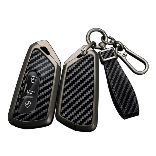 商品名: ontto メタルキーカバー キーチェーン付き VWキーフォブ対応 スマートリモートカーキーホルダー フォルクスワーゲン ID3 ID4 MK8 Golf 8 GTI用 ブラック ontto Metal Key Cover wit...