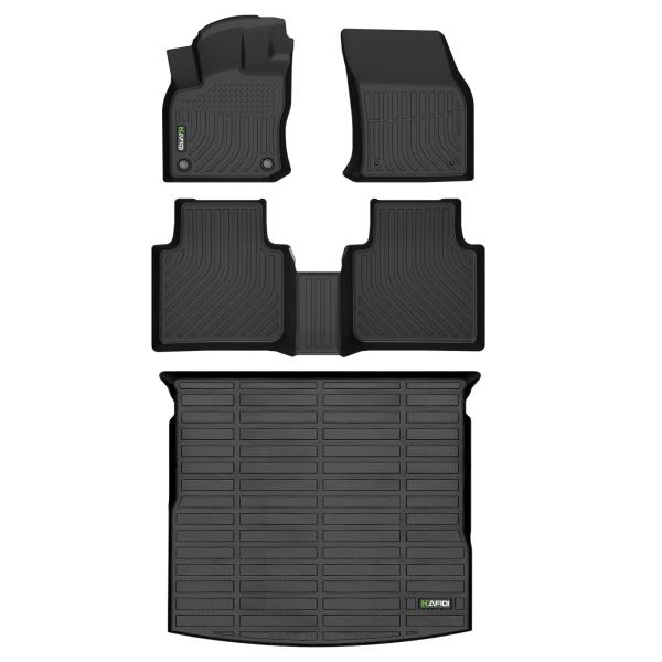 商品名:  HAFIDI〓 Floor Mats &amp; Cargo Liner Set Fit for 2018-2024 Volkswagen Tiguan All Weather Protection TPE Anti-Slip ...