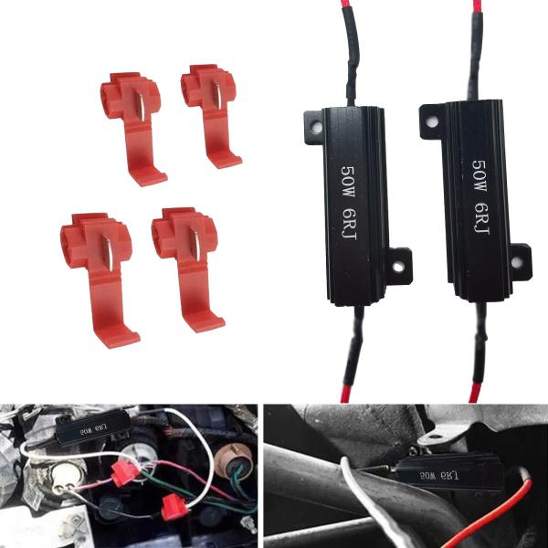 商品名:  Ajxn 2 PCS Car LED Light Steering Decoding Resistor, 50W 6RJ Low Temperature Metal Shell High Heat Dissipation Sta...