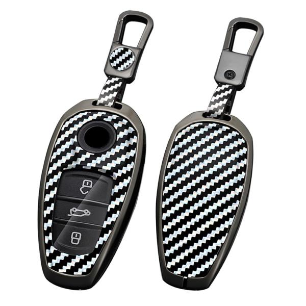 商品名:  ontto Car Key Skin Fit for Volkswagen Touareg 2012-2017 Carbon Texture Key Fob Cover 360 Degree Protection Car Key...