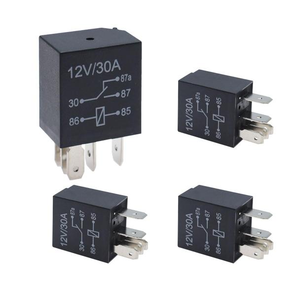 商品名: JOYCOURT 5ピン 12V 30A リレー 多目的 自動車用リレー 難燃性 防水 自動車用リレー ユニバーサル交換用アクセサリー 4個パック 4PCS 5 Pin Relay, 12V 30A Automotive Star...