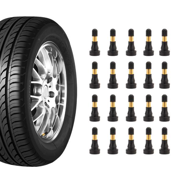 商品名: Kewucn 高圧タイヤバルブステム 20個 TR600HP 自動車銅チューブレススナップインタイヤエアバルブステムキット ユニバーサル自動車装飾アクセサリー 大型車や頑丈な車に最適 Kewucn 20PCS High Press...