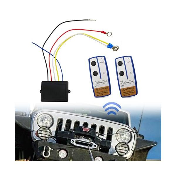 商品名:  2pcs Wireless Winch Remote Control Kit 12V Universal Mini Car Wireless Winch Electric Remote Switch Control Univer...
