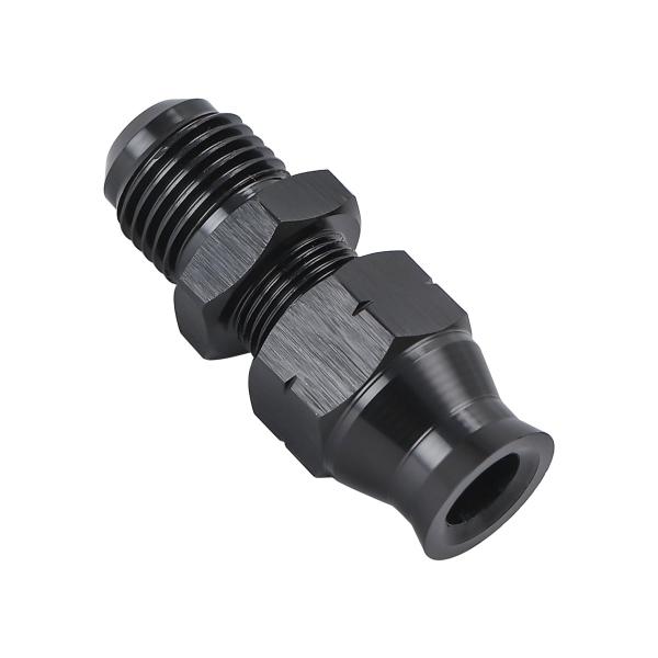 商品名: BESULEN 6AN オスから3/8インチ ハードライン圧縮継手アダプター アルミニウム合金 ブラック陽極酸化燃料ハードラインチューブ継手アダプターコネクタ ストレートコネクター 自動車用アクセサリー (3/8インチ) BESU...