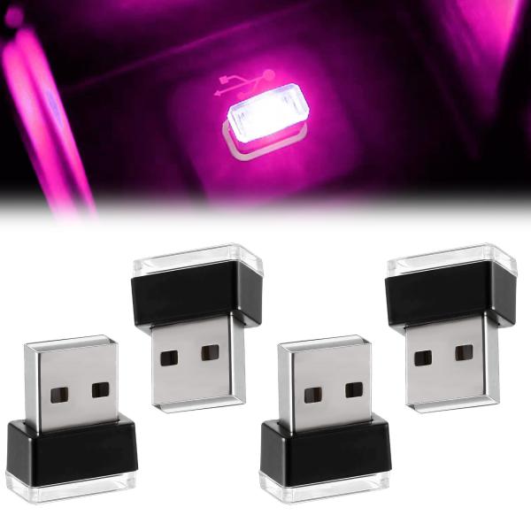 商品名:  USTOPF1T 4 PCS USB LED Car Interior Ambient Light, Mini Car Interior Ambient Light, Plug-In USB Connector, Car Int...
