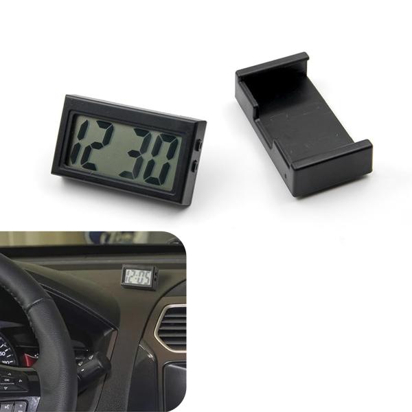 商品名:  Crynod 1 PC Car-Mounted Large-Screen Digital Clock, ABS Shell High-Temperature Resistant LCD Screen Self-Adhesive ...