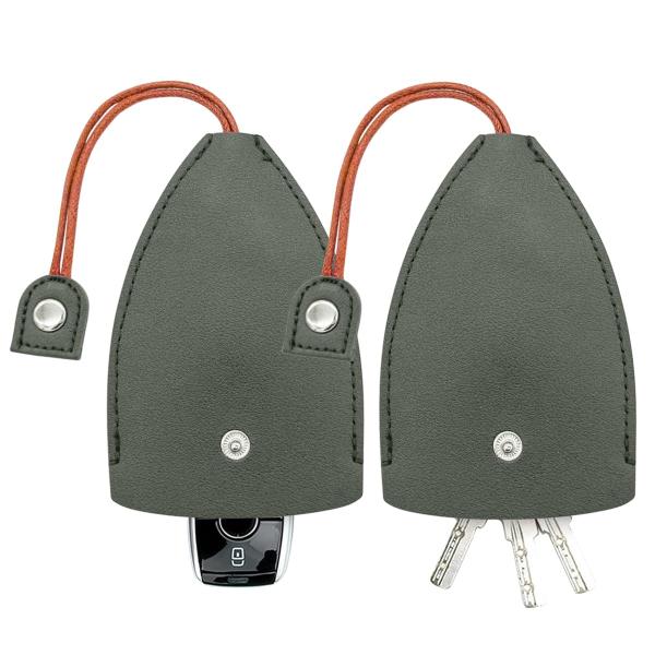 商品名: BELOMI 車用キーケース PUレザー 引き出し式 キーチェーンバッグ カバー付き レザー 大容量 キースリーブ ポータブルキー収納バッグ ほとんどの車種に対応する保護キーポーチ 2個 (グリーン) BELOMI 2 Pcs C...