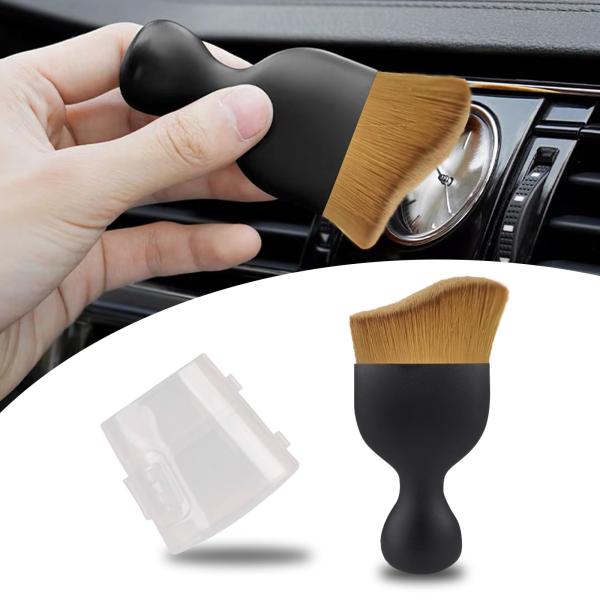 商品名: Crynod カープロファイルカーブエアコンコンセントブラシ 1個 3.8インチ x 1.75インチ x 0.7インチ ABSプラスチックハンドル ナイロン毛 ソフトブラシ 収納ボックス付き ユニバーサル洗車ツール ほとんどのモデ...