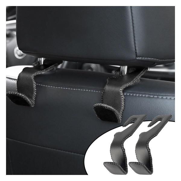 商品名:  JOYCOURT 2Pack Car Superior Leather Headrest Hooks, Car Back Seat Leather Headrest Hanger Purse Holder Hook, Car I...