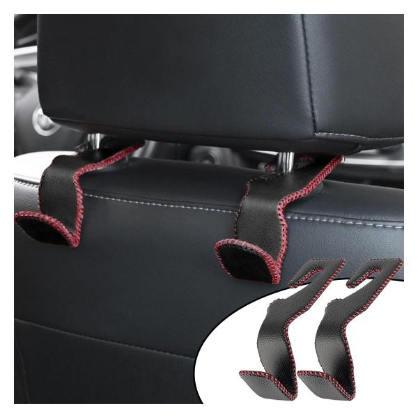 商品名:  JOYCOURT 2Pack Car Superior Leather Headrest Hooks, Car Back Seat Leather Headrest Hanger Purse Holder Hook, Car I...