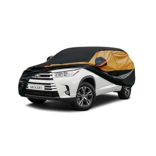 商品名: Molebt ヘビーデューティーカーカバー 防水 全天候型 SUV/アウトドア/埃/雪/UV保護カスタムフィットジープグランドチェロキー/トヨタハイランダー/フォードエクスプローラー/ヒュンダイサンタフェ/テルライドなどに Mol...
