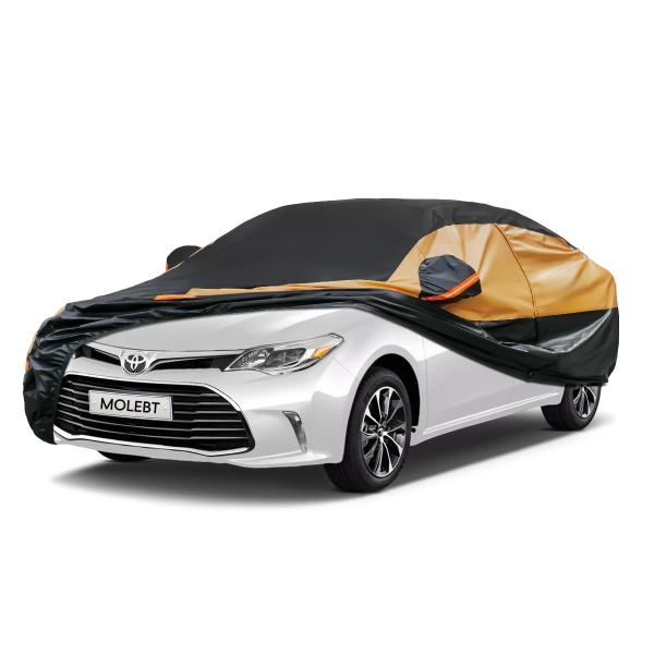 商品名: Molebt ヘビーデューティーカーカバー 防水 全天候型 自動車、屋外のほこり、雪、紫外線から保護。メルセデスベンツSクラスなどにカスタムフィット Molebt Multilayers Sedan Car Cover Water...