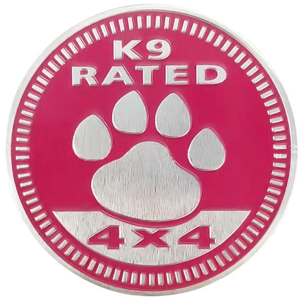 商品名:  USTOPF1T Dog Badge Rated Car Emblem, 4 x 4 Metal Car Badge, Circle Badge Decoration, 3D Metal Car Badge, Compatibl...