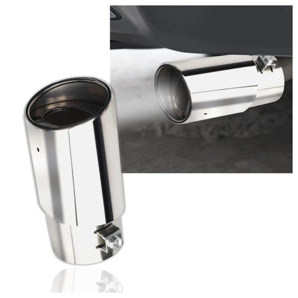 商品名: 長さ5.5インチの車用ステンレススチールエキゾーストチップ、2.5インチのインレット&amp;3.4インチのアウトレット、車の装飾用のボルトオンデザインマフラーチップ、ユニバーサルテールパイプエキゾーストチップカーアクセサリー(ス...