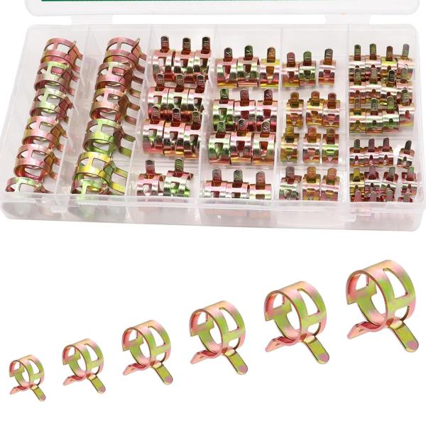 商品名: Yumfugu 72個 車換気パイプポール 弾性ホースクランプキット 多機能 カラーメッキ燃料ホース固定クランプ 車の補助固定アクセサリー ほとんどのモデルに適しています (ゴールド) Yumfugu 72 PCS Car Ven...