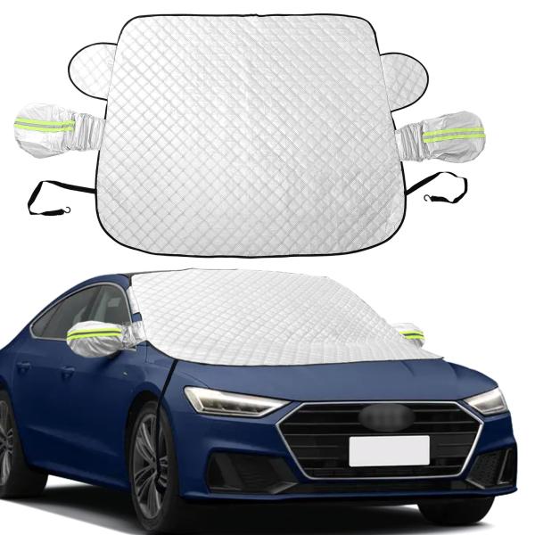 商品名:  Car Windshield Snow Cover with Side Mirror and Hook, Winter Magnetic Windshield Sun Shade Foldable, Windshield Cov...