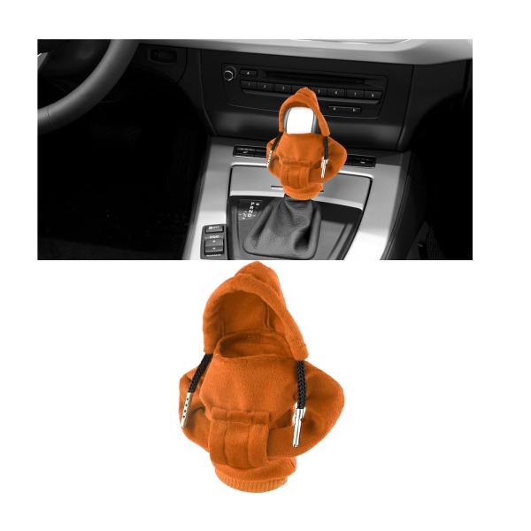 商品名: Dickno カーギアシフトノブパーカー、ファッショナブルなセーターデザインオートギアシフトカバー、ミニパーカーカーシフタースティックプロテクター、ユニバーサル車両インテリア装飾アクセサリー(オレンジ) Dickno Car Ge...