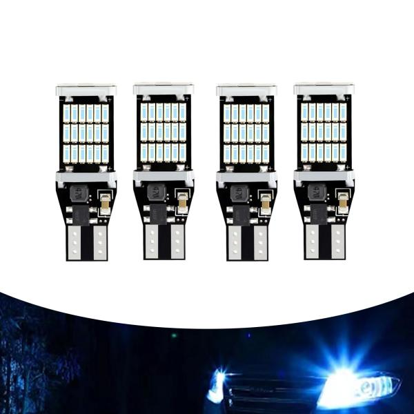 商品名: Fluher 4個 車 T15 ブレーキライト 4014-45SMD 6500K 360度 高輝度 リバースライト ウィンカー CANBUSデコード無段階プラグアンドプレイ ほとんどの車に対応 (ブルー) Fluher 4 PCS...