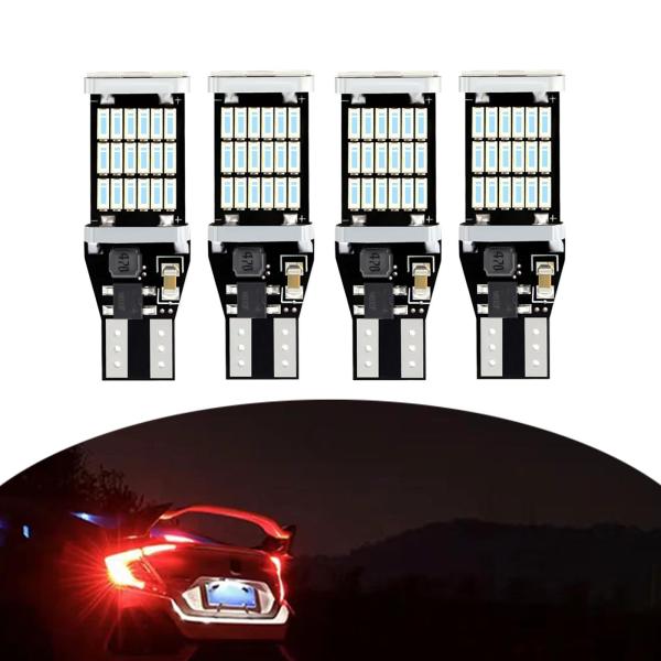 商品名: Fluher 4個 車 T15 ブレーキライト 4014-45SMD 6500K 360度 高輝度 リバースライト ウィンカー CANBUSデコード無段階プラグアンドプレイ ほとんどの車に対応 (レッド) Fluher 4 PCS...