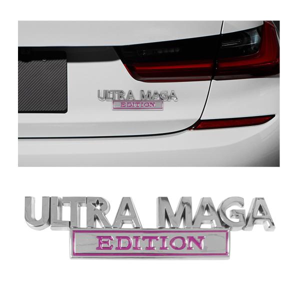 商品名:  Dickno Ultra MAGA Edition Car Emblem, 3D Raised Letter Metal Fender Badge Sticker with Strong Adhesive, Auto Perso...