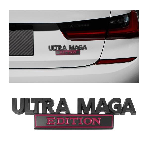 商品名:  Dickno Ultra MAGA Edition Car Emblem, 3D Raised Letter Metal Fender Badge Sticker with Strong Adhesive, Auto Perso...