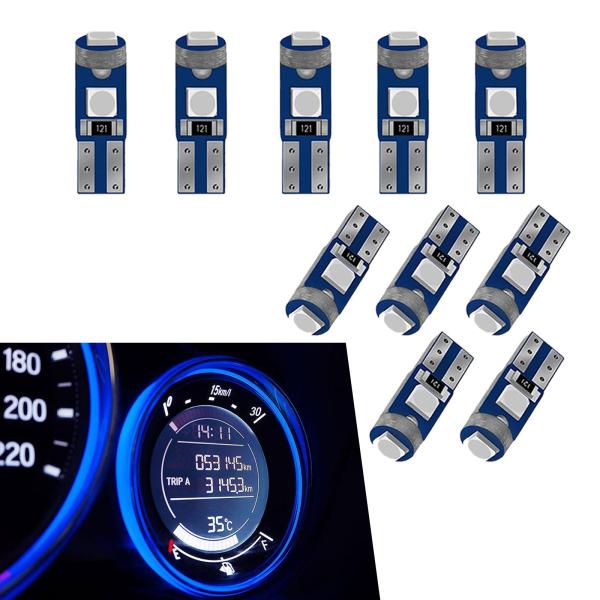 商品名:  Crynod 10 PCS T5 Car LED Instrument Light Bulbs, High-Brightness 3SMD 3030 Chip Bulb, For 12V Automotive Dashboard...