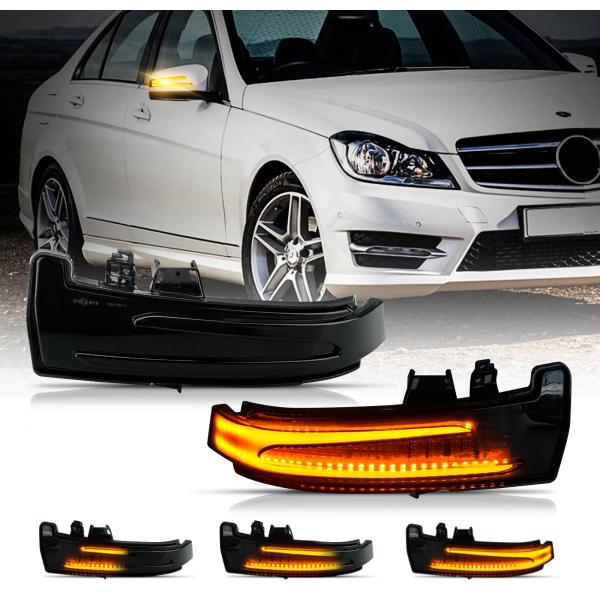 商品名:  D-Lumina Dynamic LED Side Mirror Sequential Turn Signal Lights Smoked Lens for Merce-des Benz A/B/C/E/S/CLA/GLA/GL...