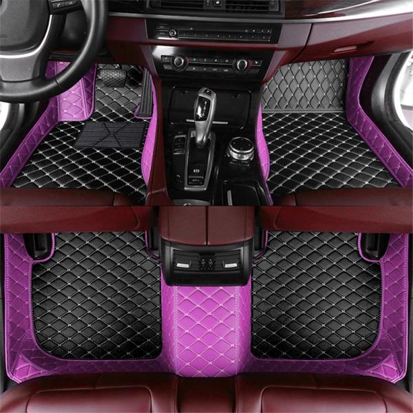 商品名:  BPOOBP Customized Car Foot Mats Anti-Slip Spliced Leather Floor Liners Fits 98% Car Models/Sedan/SUV/Truck Pink/Bl...
