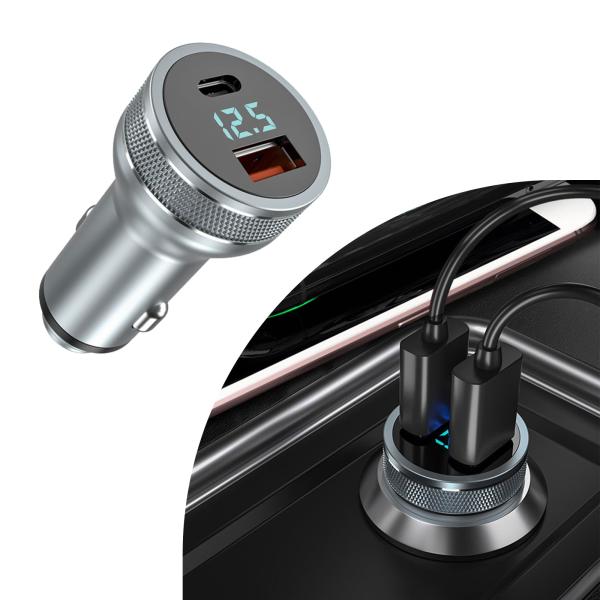 商品名:  Dickno Car Charger, 54W All Metal USB C Auto Fast Charging Adapter, PD &amp; QC 3.0 Cigarette Lighter Charger, Min...