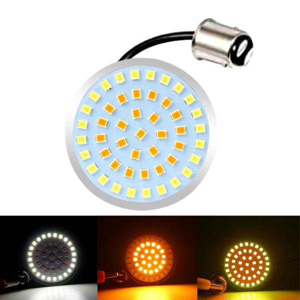商品名:  Fluher 2 PCS Motorcycle 1157 LED Signal Light, 48SMD Dual-contact Ultra-bright Turn Signal, Waterproof LED Brake L...