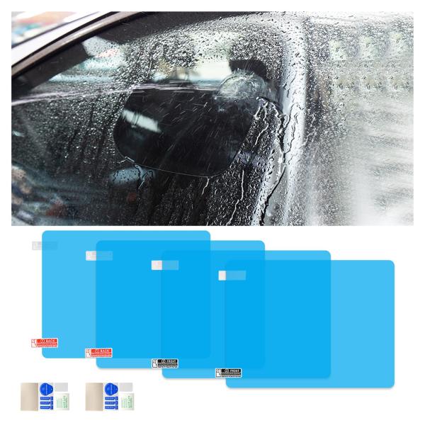 商品名: Kewucn 4個 車用バックミラー防水フィルム、曇り止めオートHDクリアナノコーティングフィルム、防雨保護安全運転ステッカー 車両バックミラーとサイドウィンドウ用 (サイドウィンドウ) Kewucn 4PCS Car Rearv...