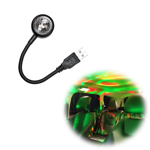 商品名: Crynod 1個 M9 USB カースターナイトライト ポータブルラウンドサウンドアクティベートビークルLED雰囲気ランプ 9つの機能モード付き 寝室や天井パーティー用のユニバーサルデコレーション (マルチカラーライト) Cry...