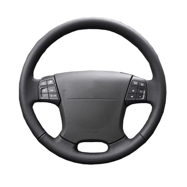 商品名: 車用ステアリング・ハンドルカバー、に適合する ボルボ S80 2009 2008 2007 2006 XC70 2007-2010 V70 2009、DIY手縫い手縫いレザーをカスタマイズします。 Steering Wheel C...