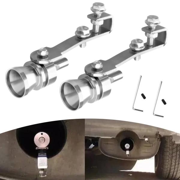 商品名:  Fluher 2 PCS Car Exhaust Pipe Blow Valve Muffler, 4.05" x 0.9" Sound Wave Imitator Turbine Whistle, 1.6-2.0 Displa...