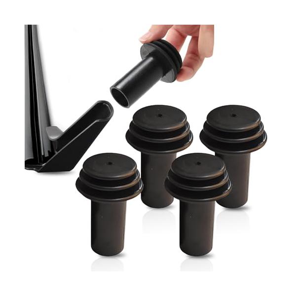 商品名: QODOLSI 4個 RV雨樋スパウトキャップ 2.5インチ RV排水コンセントプロテクター RVアクセサリー用 雨どい注ぎ口の損傷からRVカバーを守る ユニバーサルRV雨樋スパウト延長カバー (ブラック) QODOLSI 4 P...