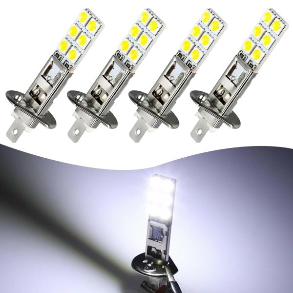 商品名:  yvshy Pack of 4 Car LED Fog Lights, 12SMD-5050 Chip Waterproof Car Light, 6000K H1 Waterproof Car Lights, Fit for ...