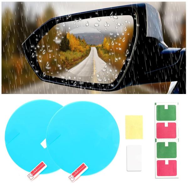 商品名:  2PCS Car Rearview Mirror Film,HD Transparent Rainproof Film with Cleaning Kits for Safe Driving,Universal Automoti...